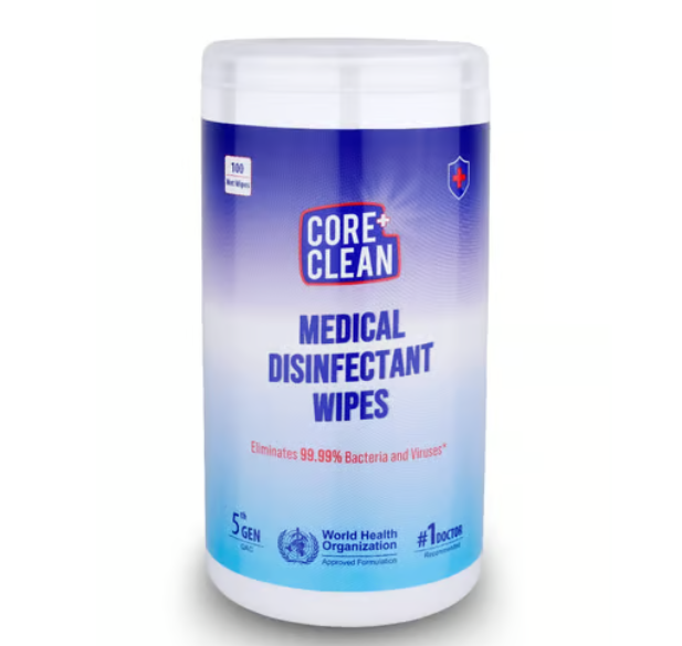 Core Clean Medical Disinfectant Wipes(100 Pulls) – The Passbox®
